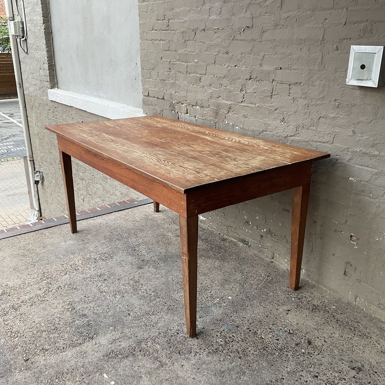 Antique Yellow Pine Farm Table | GoodWood - U St - Washington, DC | ATTIC