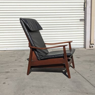 Vintage Mid Century Rocking Chair | Walnut + Leather | MCM | Danish ...