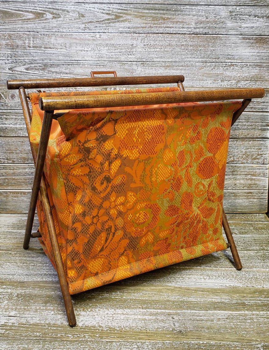 1970s Vintage Folding Knitting Caddy, Groovy Psychedelic Sewing Craft ...