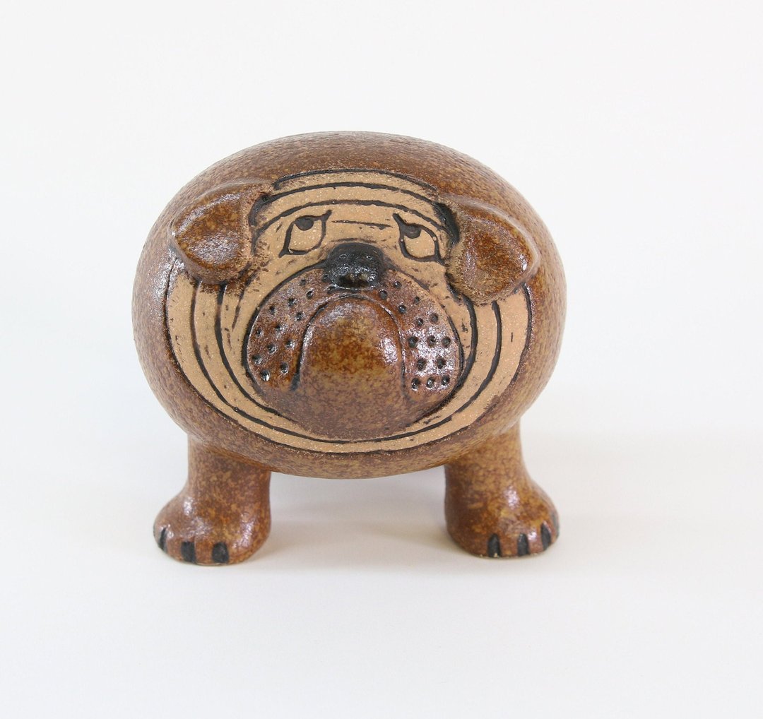 Vintage Lisa Larson for Gustavsberg Midi Bulldog Ceramic Sculpture. MCM ...