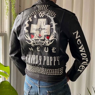 90s Custom Painted & Studded Punk Jacket | Lucky Vintage - University ...