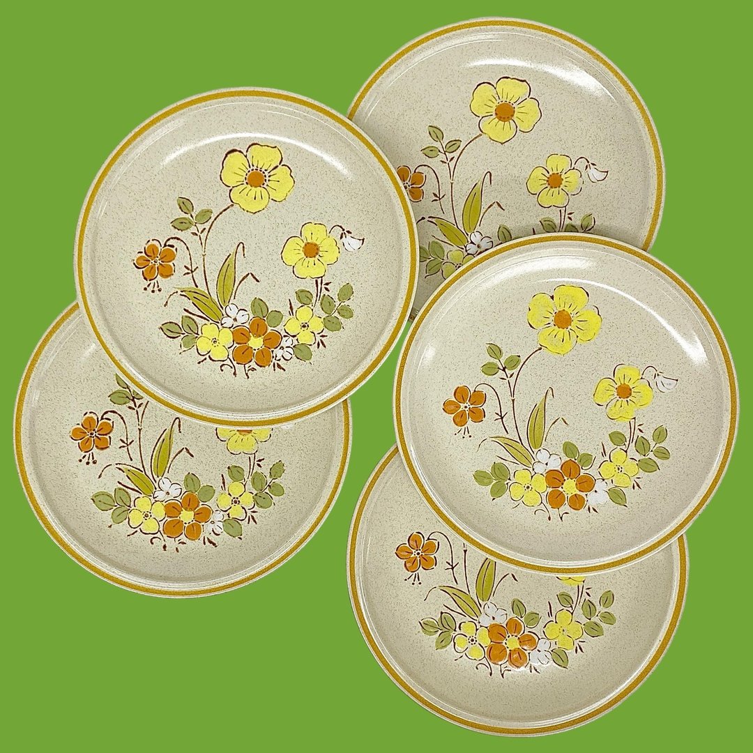 Vintage Dinner Plates 1980s Retro Size 10.5" D + Hearthside + Garden ...