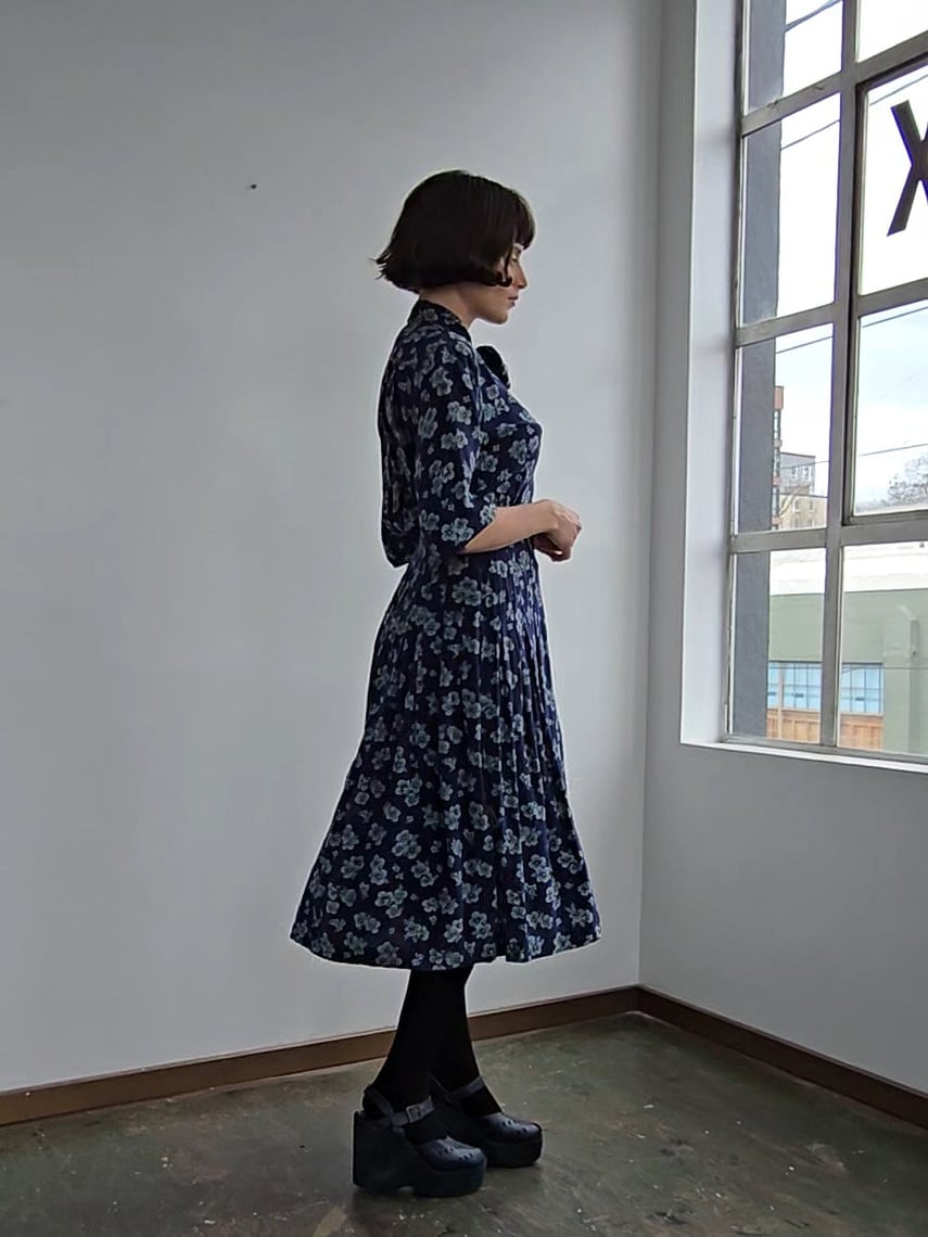 Ralph Lauren Blue Floral Silk Dress | Banshee | Portland, OR