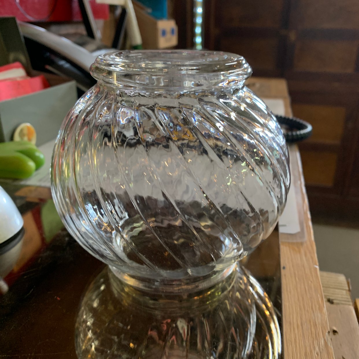 Swirly sphere glass shade | Earthwise Architectual Salvage (Tacoma ...