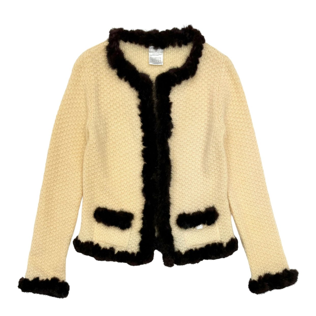 Chanel Mohair Logo Button Cardigan | Treasures of NYC - New York, NY ...