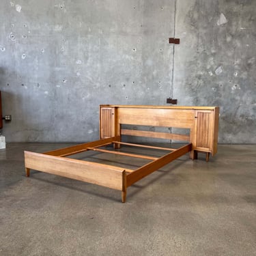 Mid Century Modern Solid Maple Full Size Bed | Urban Americana - Long ...