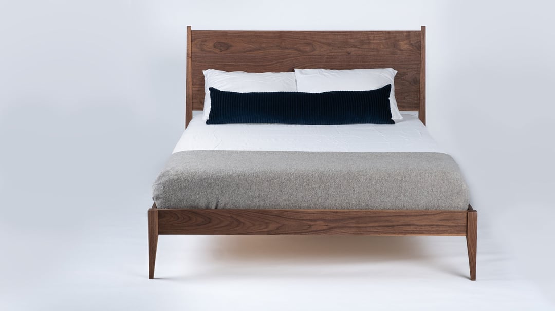 Mid Century Modern Walnut Bed | Solid Wood Platform Bed Frame ...