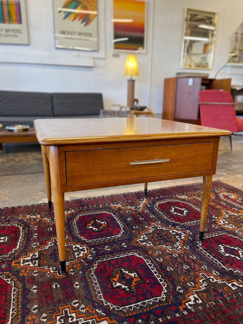 Mid Century Hickory/Walnut Lane Acclaim Side Table with Drawer | Urban Goods | San Antonio, TX