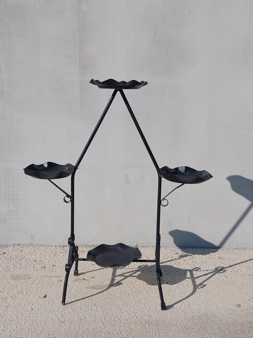 Vintage Iron Plant Stand / Mid Century Plant, Spice, Herbs Stand ...