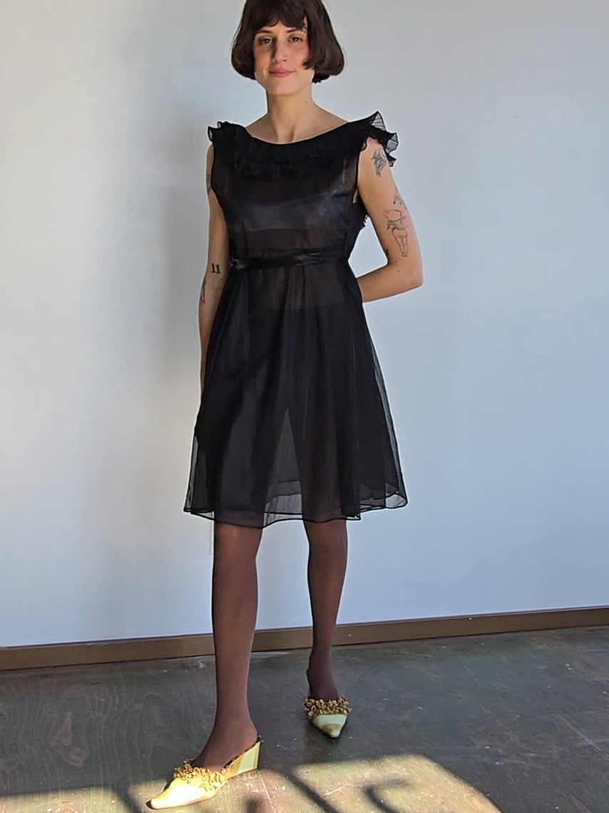 Scalloped Ruffled Layered Sheer Dress (M) | Banshee | Portland, OR