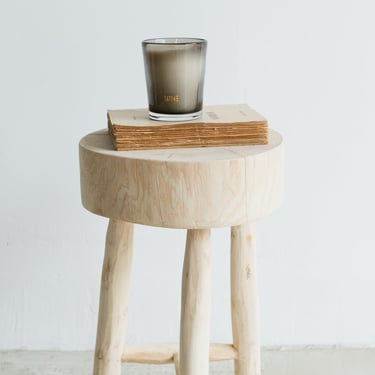 Raw Wood Moroccan Stool | Elsie Green | Concord, CA