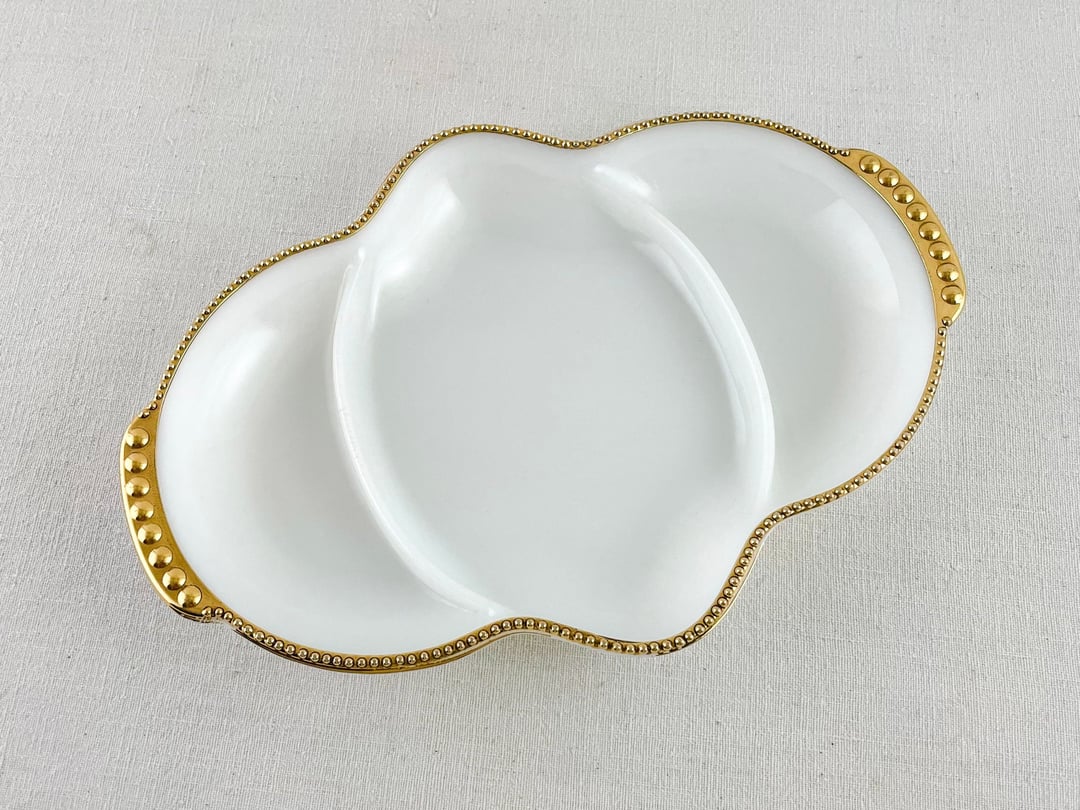 Vintage Divided Relish Tray by Anchor Hocking Fire King, White | Pebble ...