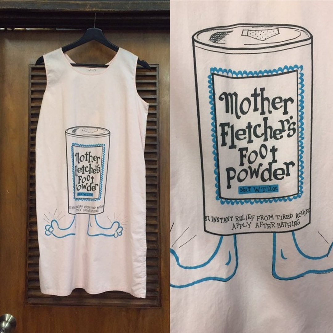 Vintage 1960's "Mother Fletcher's Foot Powder" Pink Cartoon Pop Art ...