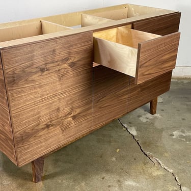 Custom mid century modern vanity with toe kick, modern vanity ...