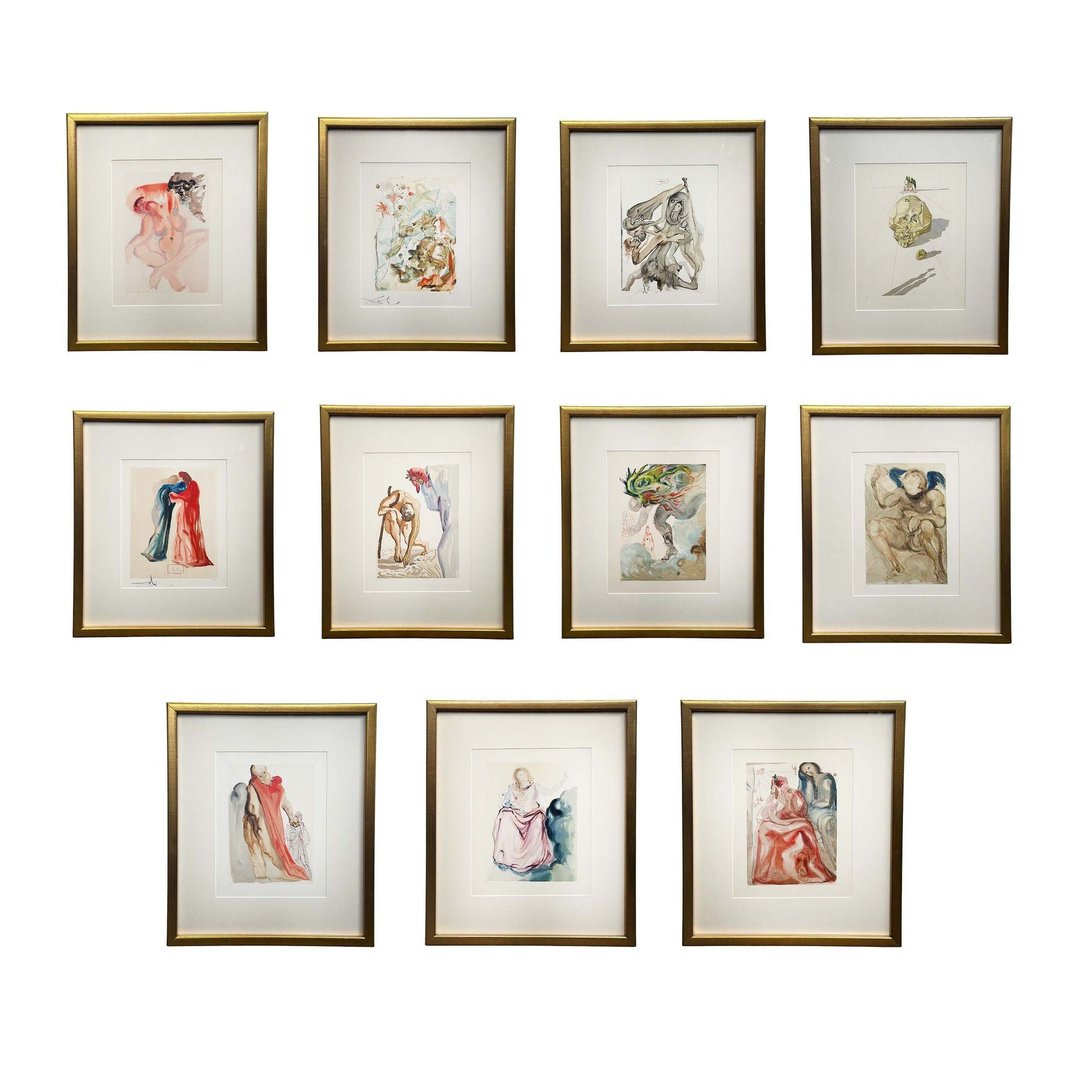 Set of 11 Framed Lithographs by Salvador Dalí | Pegaso Gallery Design ...