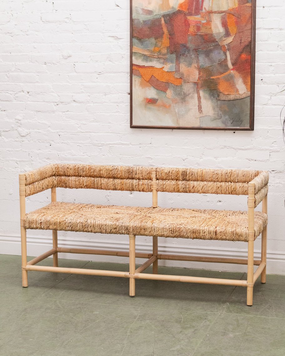Rafia Bench | Sunbeam Vintage | Highland Park - Los Angeles, CA
