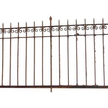 Late 19th Century 8 ft Section of Antique Wrought Iron Fence | Olde ...