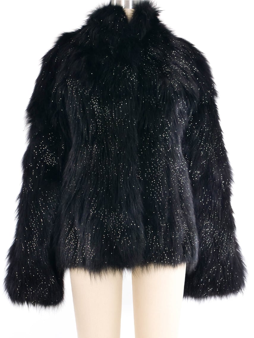 Escada Metallic Black Fur Jacket | New / Found | Los Angeles, CA