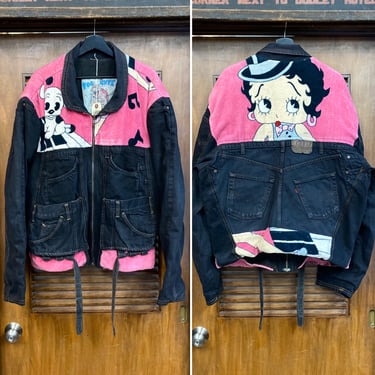 Vintage Black White Betty Boop Leather Jacket Large Vintage Vintage Black White Betty Boop Leather Jacket Large Vintage
