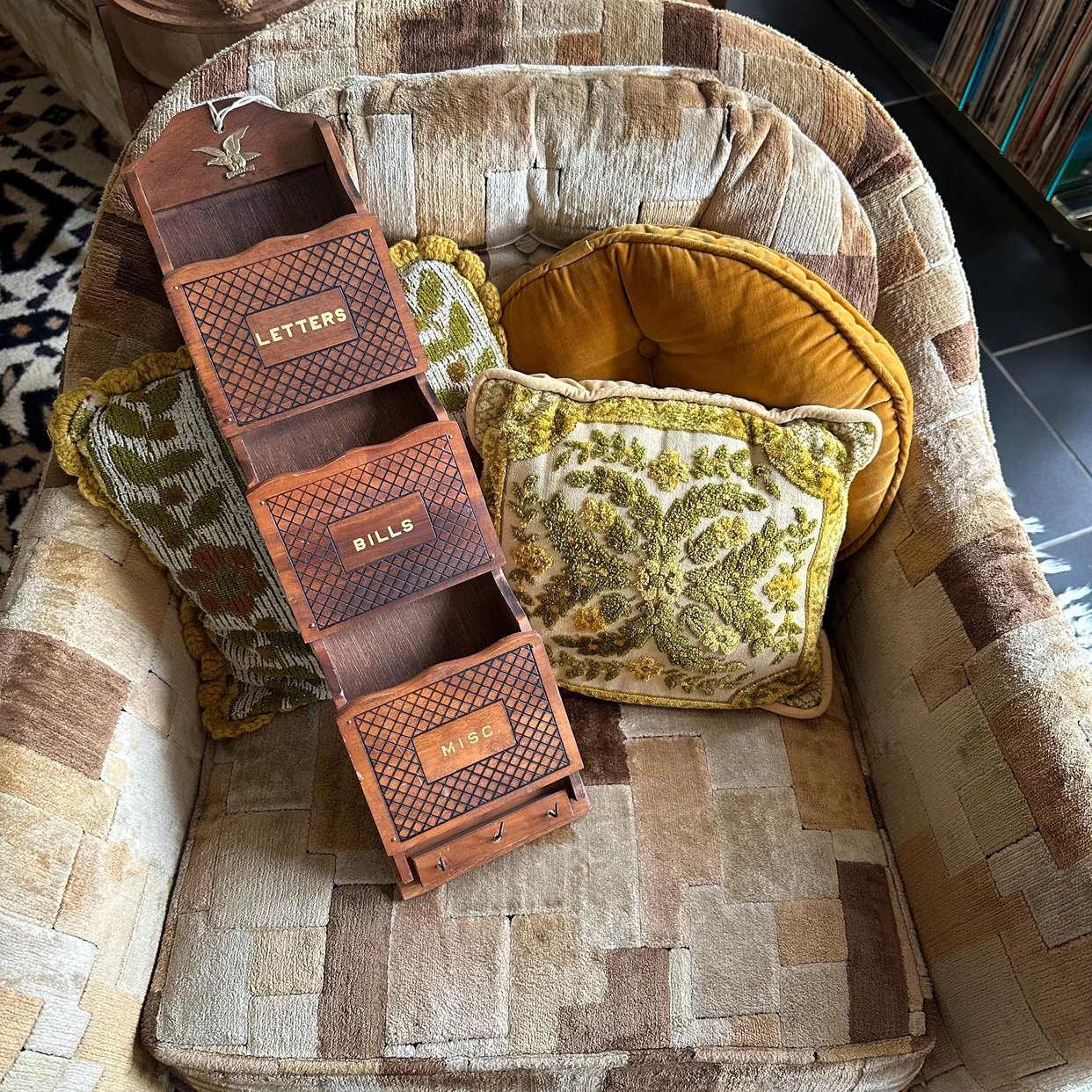 Vintage 1970s Groovy Mail Divider Organizer with Eagle | Kitty's Knack ...