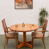 Solid Wood Butcher Block Danish Dining Table | Sunbeam Vintage ...