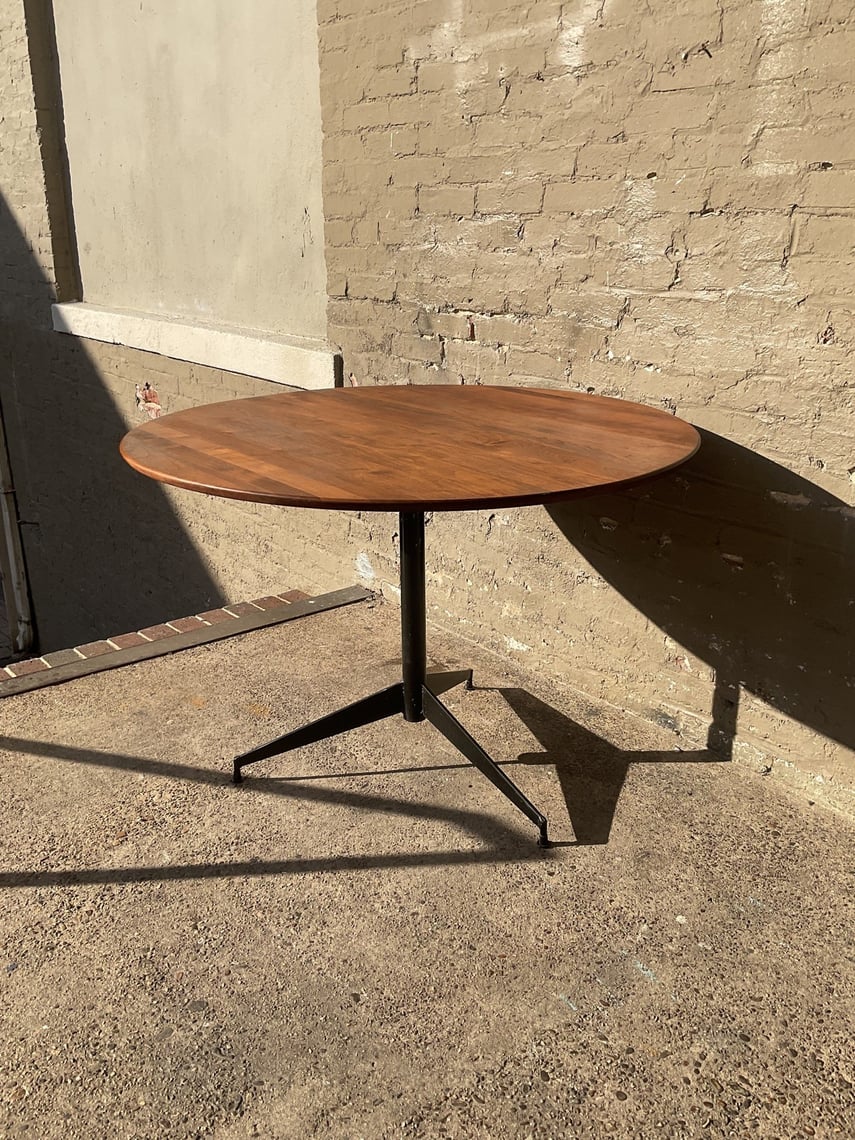 MCM Solid Walnut Round Dining Table | GoodWood | U St - Washington, DC