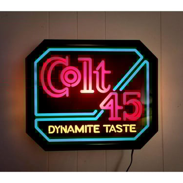 1985 Vintage Colt 45 Dynomite Taste Malt Liquor Lighted Sign, | A GoGo ...
