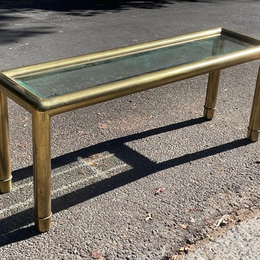 Stunning Italian Brass Tubular Console Table by Mastercraft | Hollywood ...