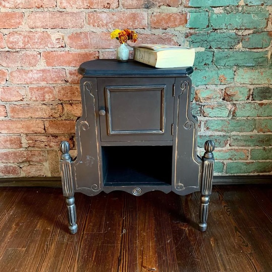 Bedside/end table with storage; sale pending (former life was | 1830 DC ...