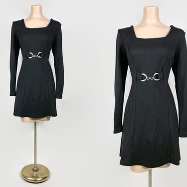 VINTAGE 80s 90s MOD Black Long Sleeve Mini | Black Lotus Vintage - Lake ...