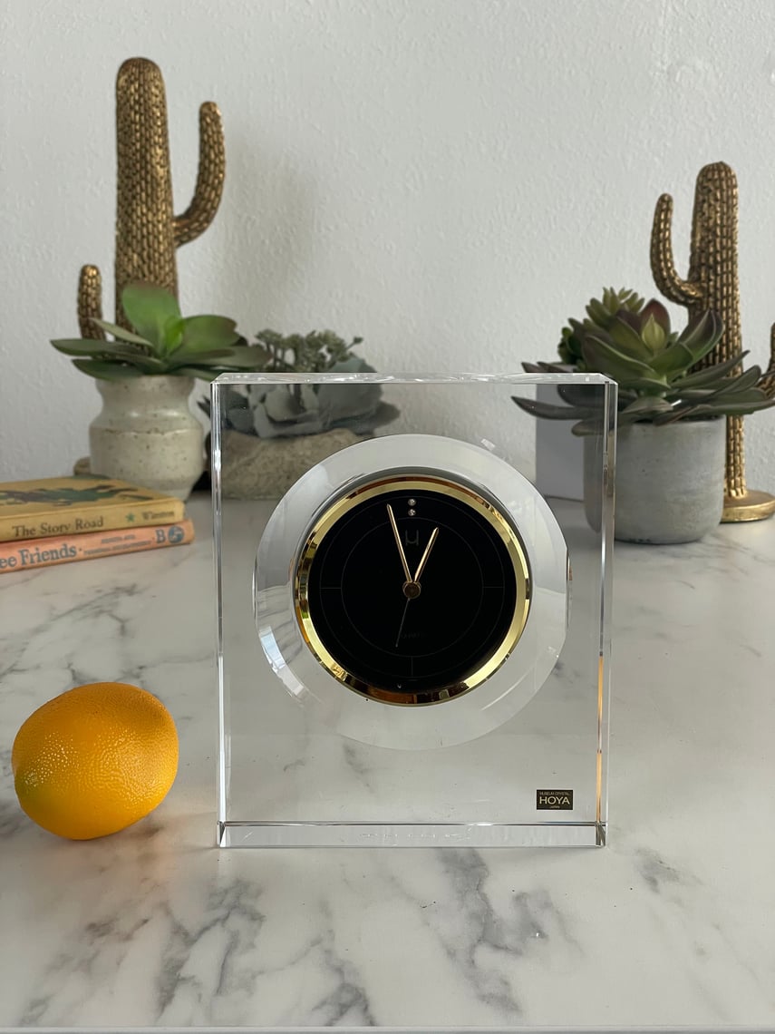 HOYA Crystal Clock made in JAPAN | Sunbeam Vintage | Highland Park ...