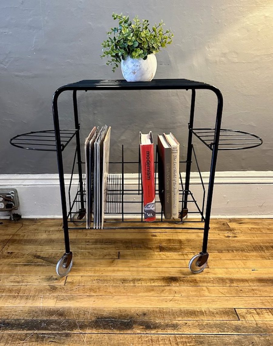 Retro Wire Rolling Record/Media Cart | Circa | Pittsfield, MA