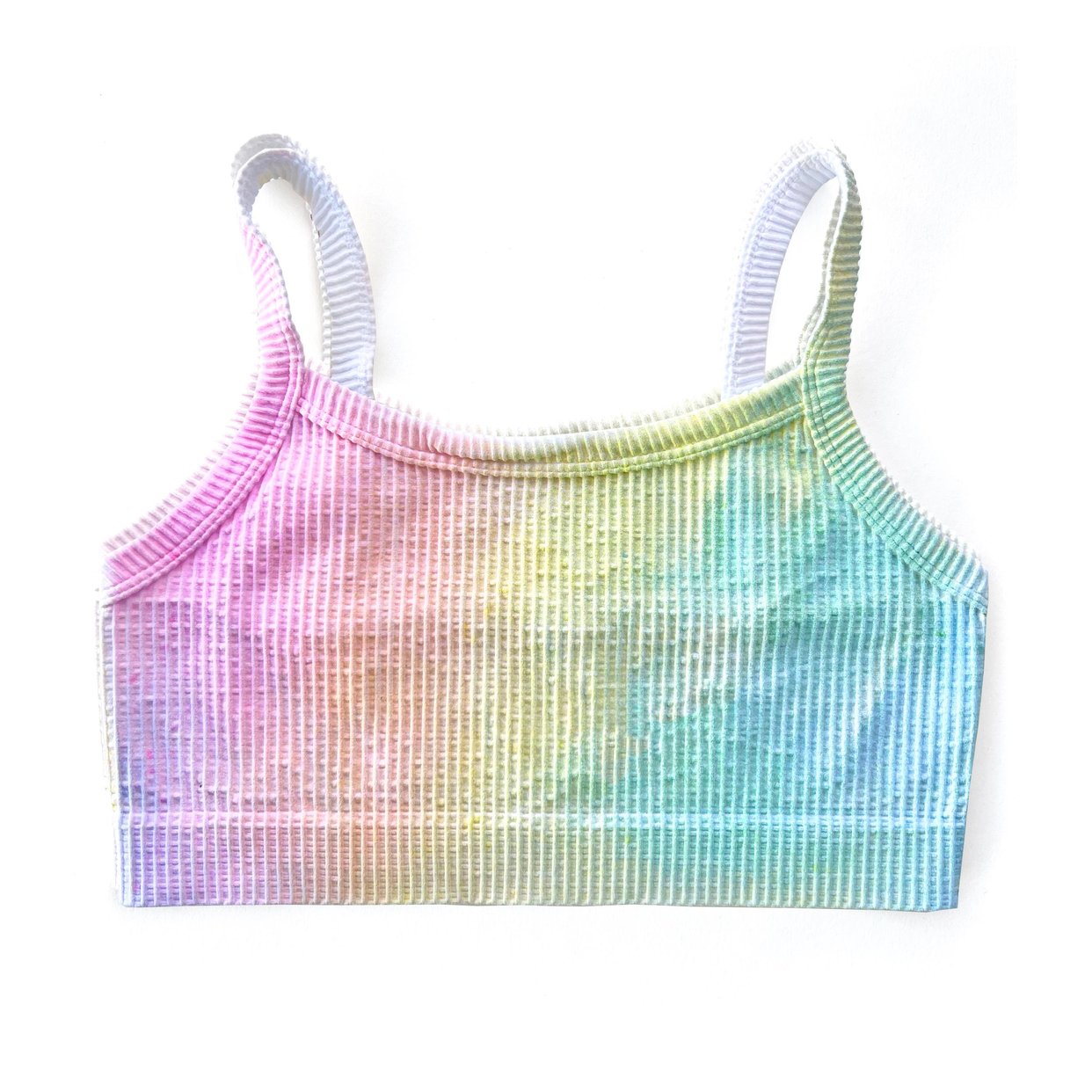 Hand Painted Rainbow Ribbed Bralette - USA Made | A Little Lark ...