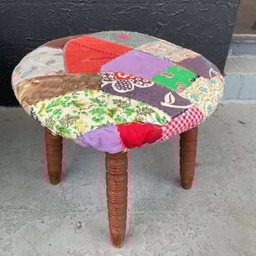 Patchwork Stool | Revival Vintage | North Loop - Austin, TX