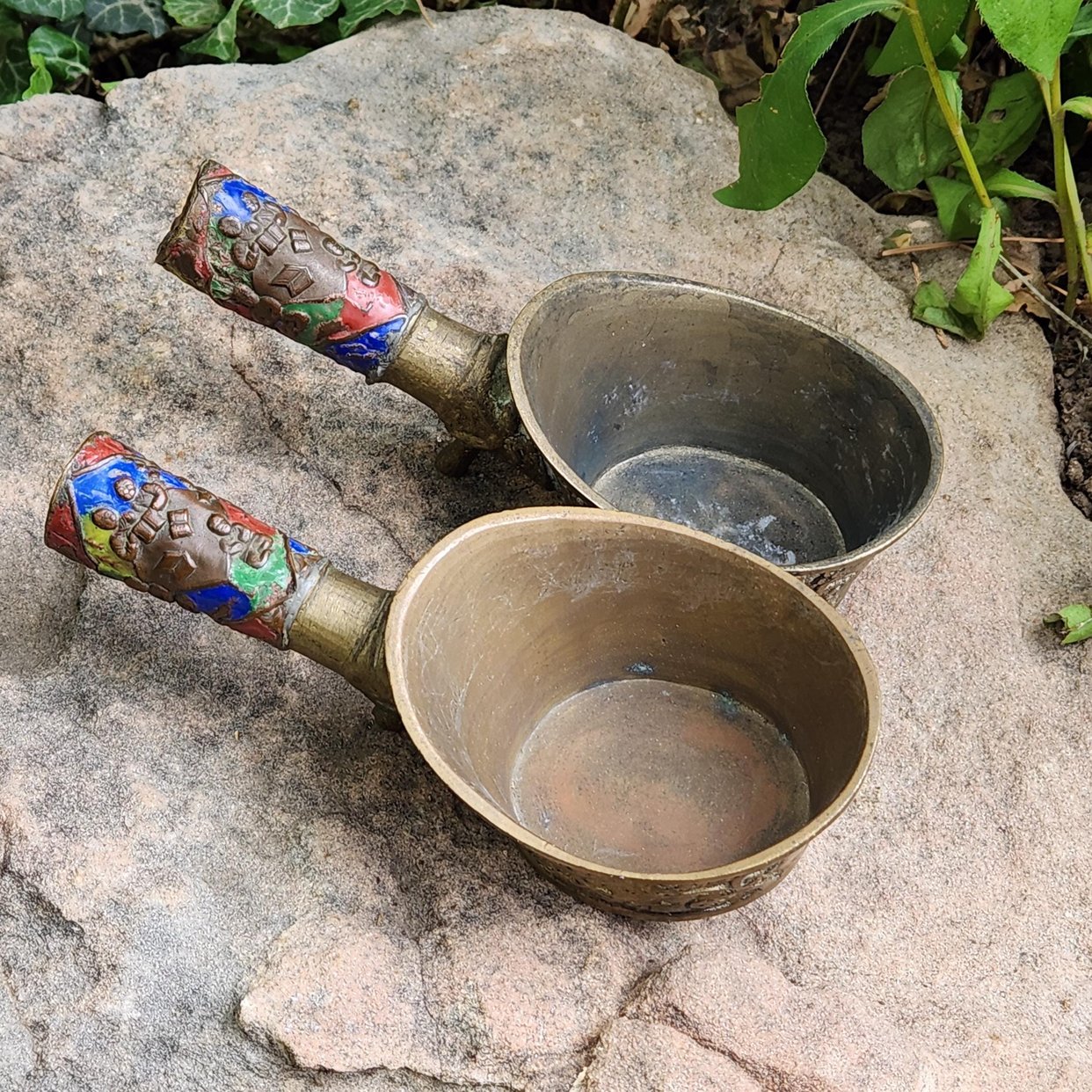 2 Antique Chinese Silk Irons w/ Cloisonné Handles~Enameled | Jewels and ...