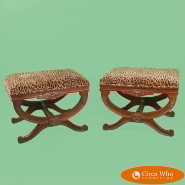 Pair of Leopard Benches | Circa Who | West Palm Beach, FL