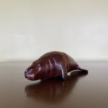 Vintage Wood manatee,Mid-Century Modern Ironwood manatee,Hand-Carved ...