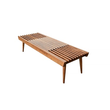 Expanding Slat Coffee Table Slat Bench Cocktail Table Mid Century ...