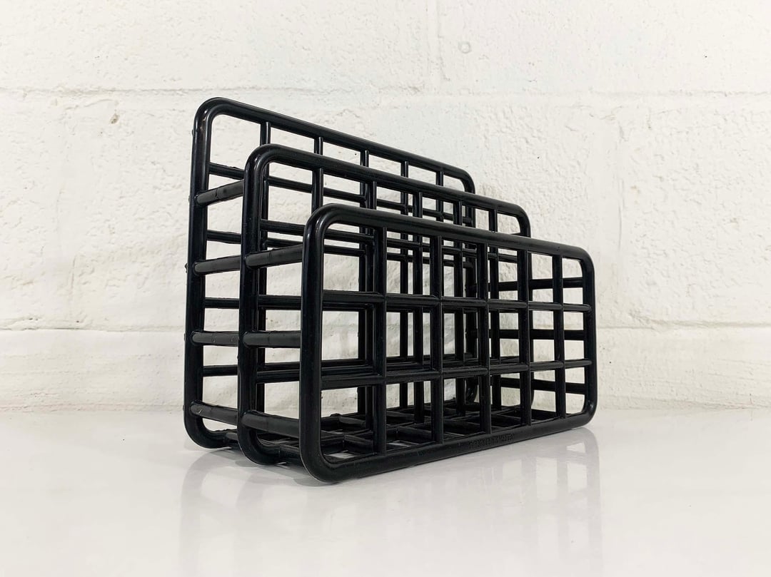 Vintage Yaffa Desk Organizer Desktop Black Plastic Storage File ...