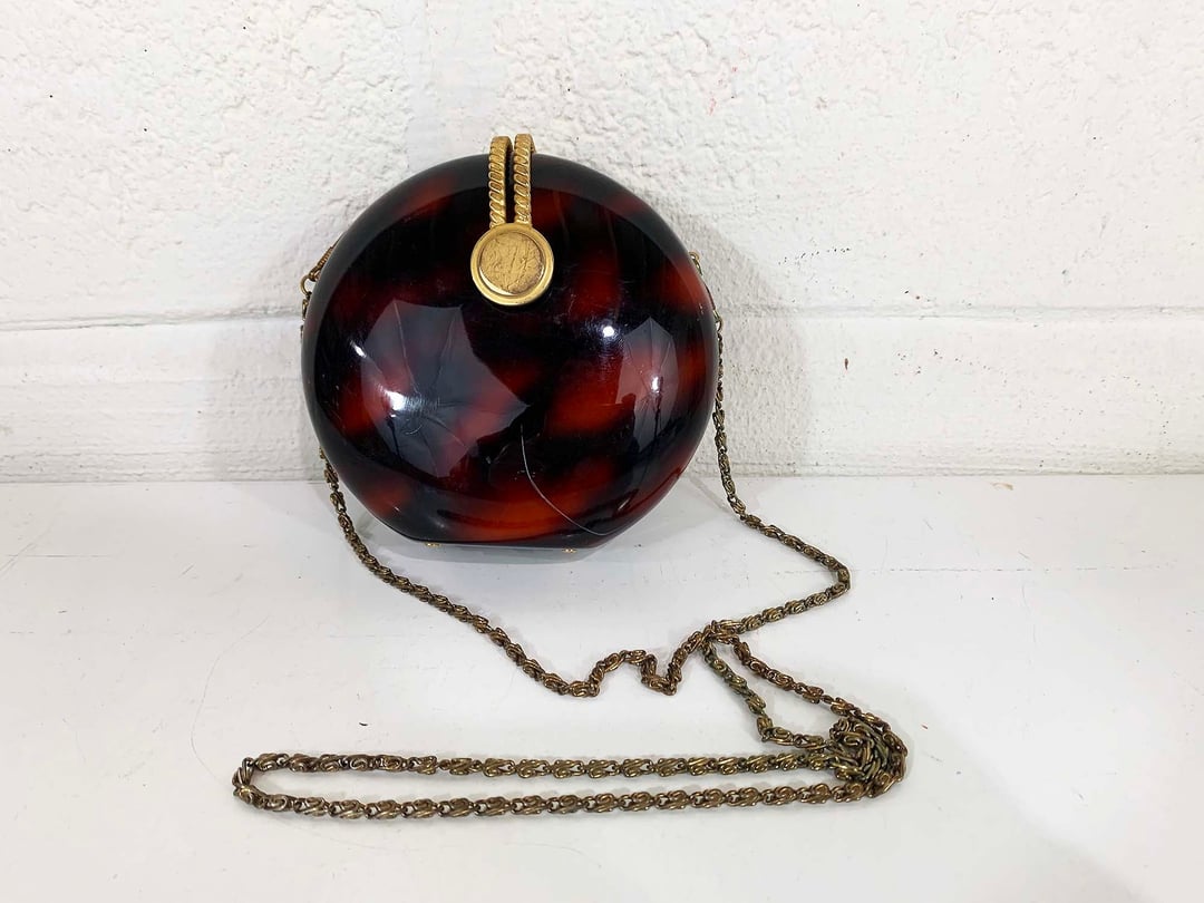 Vintage Y&S Original Gold Handbag Tortoise Shell Handle 1960s | Check ...