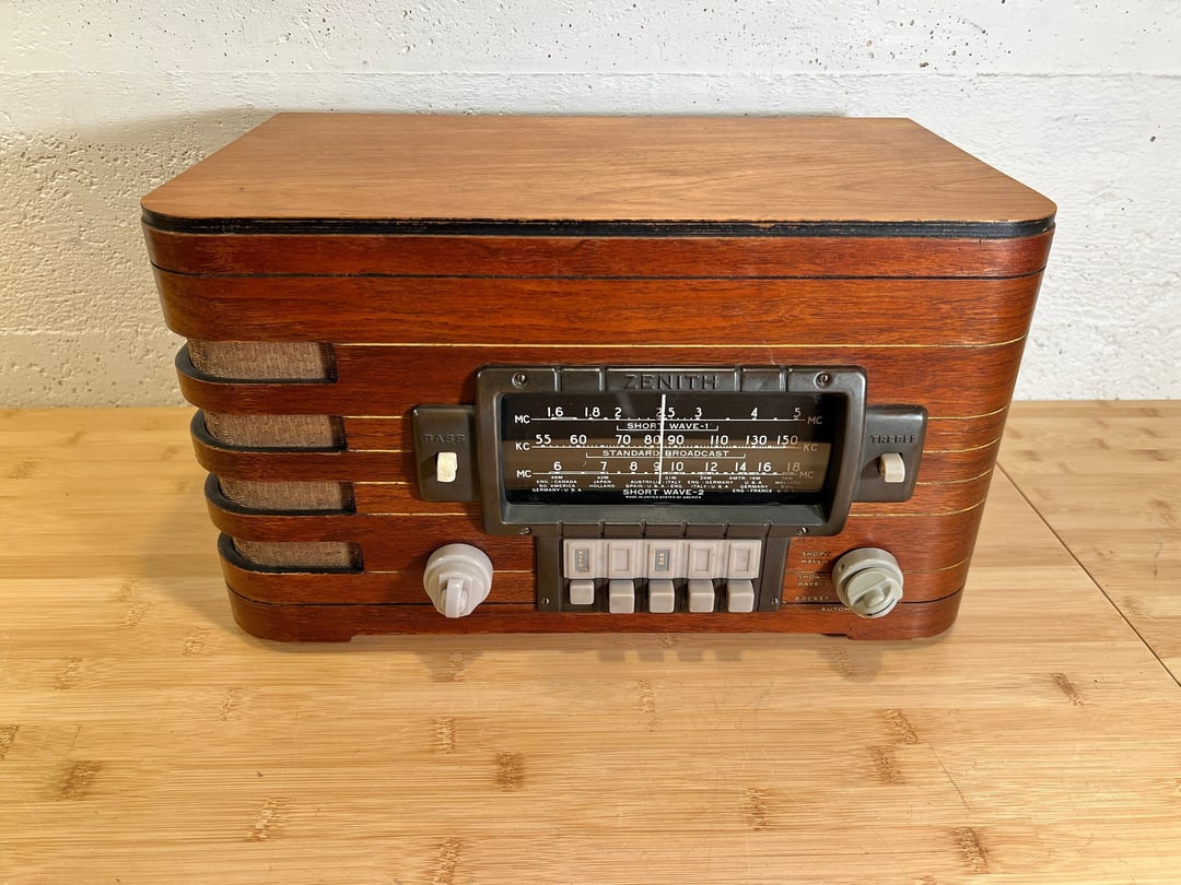 1940 Zenith AM/Shortwave Radio 6S439, Original Finish, Elec Restored ...