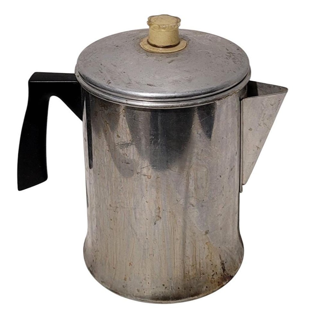 Vintage Foley Aluminum Camping Coffee Pot Percolator Stove Top 9 Cup ...
