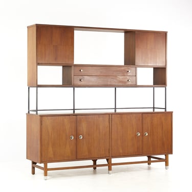 Stanley Mid Century Walnut Buffet and Hutch - mcm | Modern Hill ...
