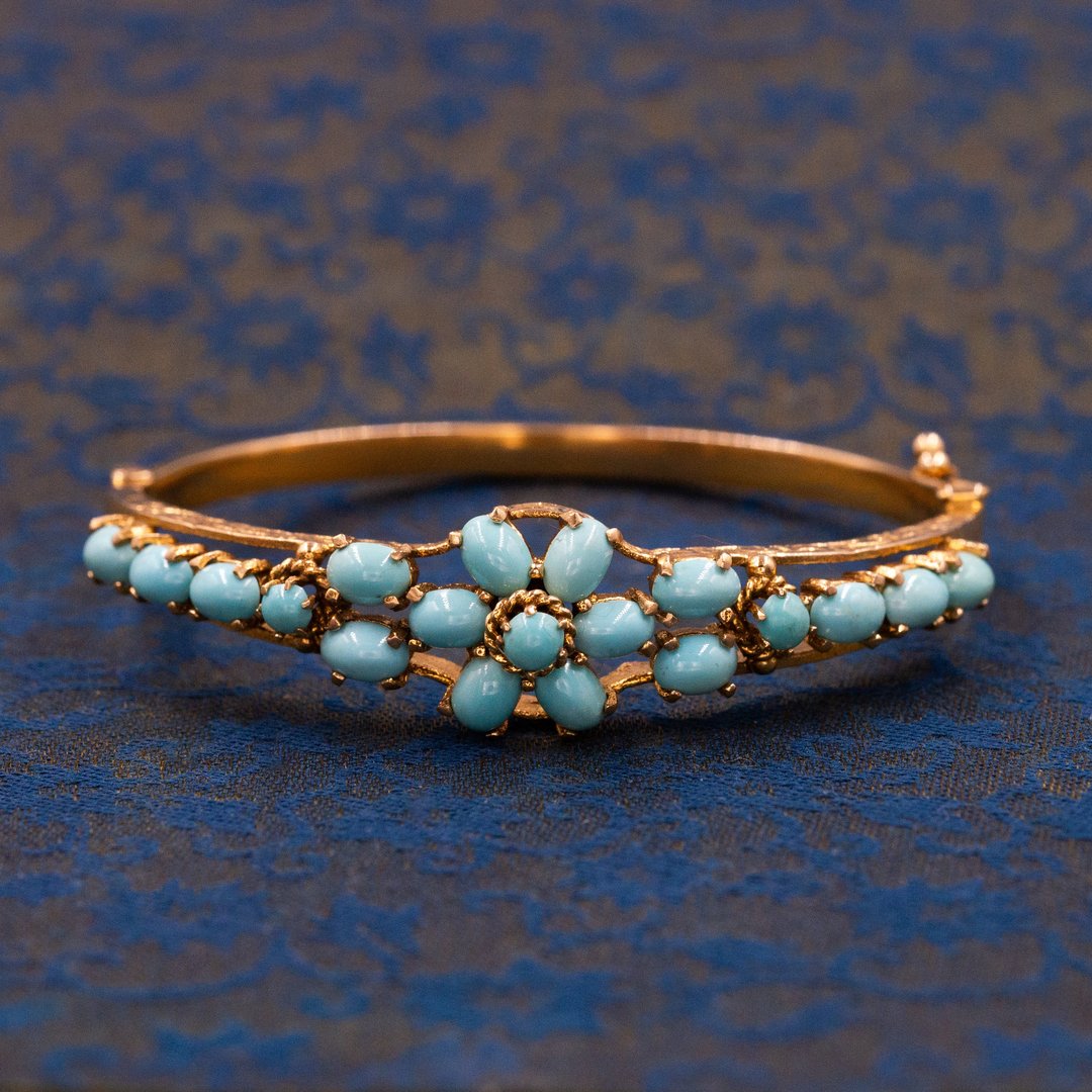 Victorian Revival Turquoise Bangle | Pippin Vintage Jewelry | Chelsea ...