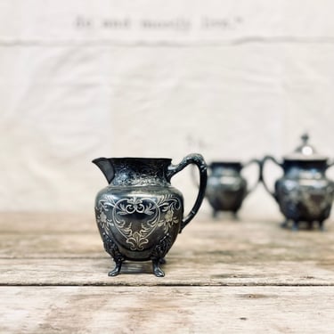 Homan Silver Quadruple Plate | Antique Silver Pitcher | Small Silver ...