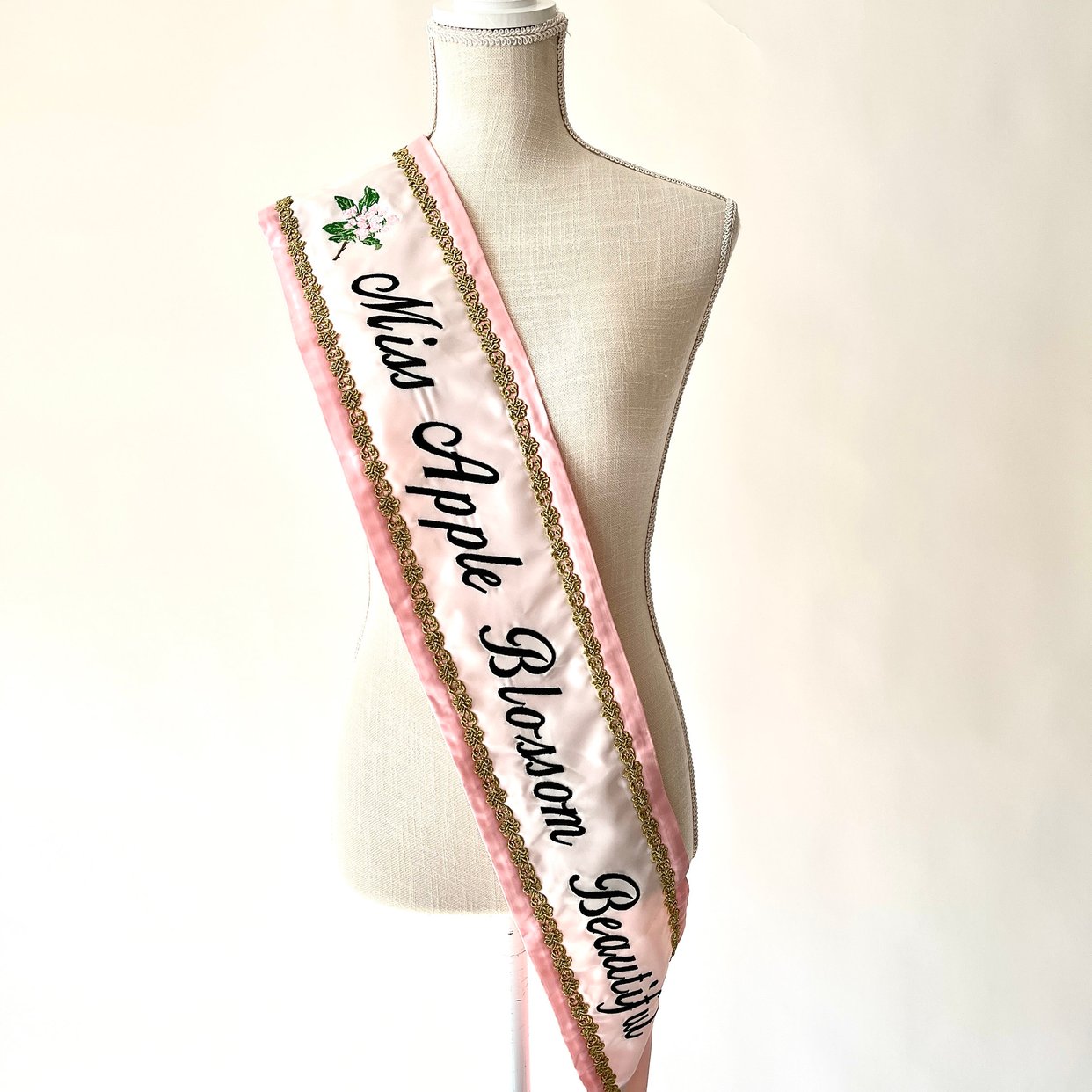Vintage Costume Miss Apple Blossom Beautiful Sash | Crazy Platter ...