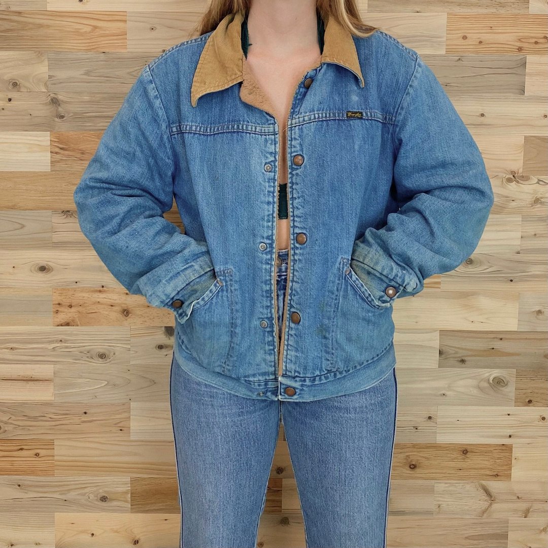 60's Wrangler Vintage Westernwear Worn Faded Blanket Lined Denim Jacket ...