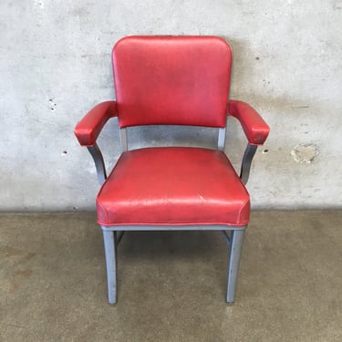 Red Mid Century Steelcase Tanker Arm Chair | Urban Americana - Long ...