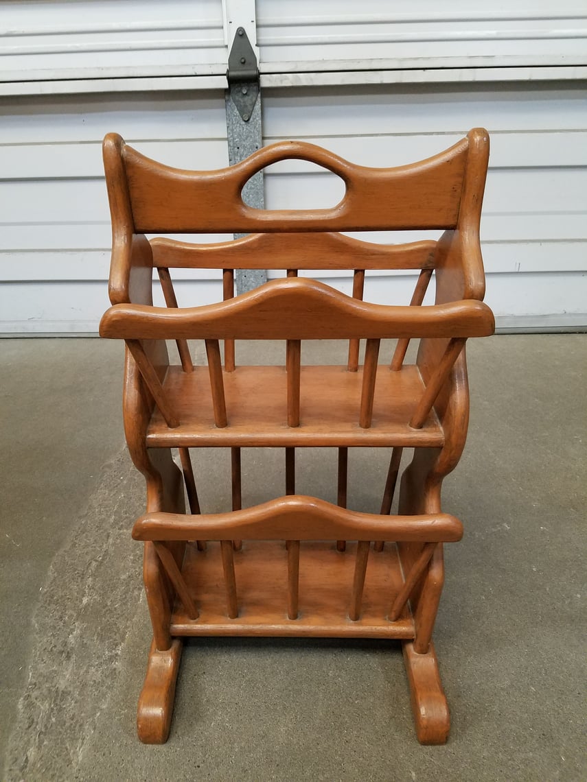 Vintage 2-Tier Double Magazine Rack | Earthwise Architectual Salvage ...