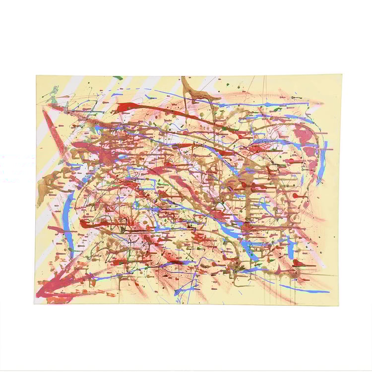 Modernist Splatter Painting in Primary Colors | Modern Mobler | Takoma ...